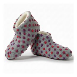 NYVI Bettschuhe IamFlauschi &ndash; Kuschelig Warme Hausschuhe aus 100% Reiner Schafwolle Gr&ouml;&szlig;e:36 / 37;Farbe:Cozy Silber