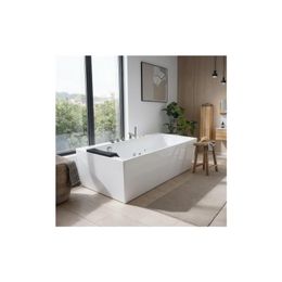 Home Deluxe Whirlpool Badewanne mit ergonomischer Form BAKAL - Wei&szlig;