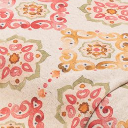 buttinette Dekostoff Vintage-Batik mit Leinen, natur-color