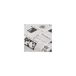 buttinette Baumwollstoff-Digitaldruck "Zeitung", Serie Ria, schwarz/wei&szlig;