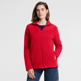LANDS' END Anyweather Fleece-Jacke, Damen, size: regular, Rot, Polyester, by Lands' End