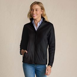 LANDS' END Anyweather Fleece-Jacke, Damen, size: regular, Schwarz, Polyester, by Lands' End