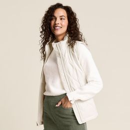 LANDS' END Isolierte FeatherFree&trade; Steppweste in Petite-Gr&ouml;&szlig;e, Damen, size: petite, Elfenbein, Polyester, by Lands' End