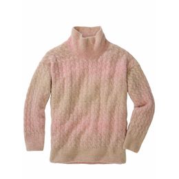 noch offen Herren Amarena-Zopfpullover Braun 37 % Alpaka, 37 % Wolle, 25 % Polyamid, 1 % Elasthan