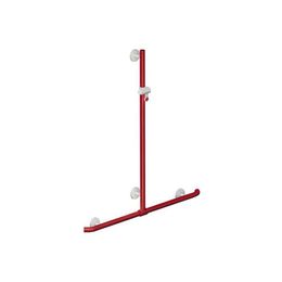 HEWI System 800 K Duschhandlauf 950.35.4509933 1250 x 812 mm, rubinrot, mit verschiebbarer Brausestange