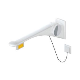 HEWI 802 LifeSystem St&uuml;tzklappgriff 802.50.47660SD 900 mm, wei&szlig; hochglanz/wei&szlig; matt, Funktionstaste rechts