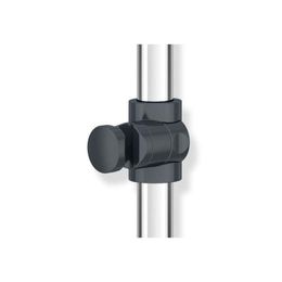 HEWI System 900 Duschhandlauf 900.35.4004092 1250 x 765 mm, Edelstahl verchromt, Polyamid hochgl&auml;nzend anthrazitgrau