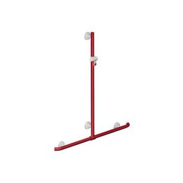 HEWI System 800 K Duschhandlauf 950.35.4609933 1250 x 1184 mm, rubinrot, mit verschiebbarer Brausestange