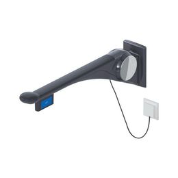 HEWI 802 LifeSystem St&uuml;tzklappgriff 802.50.44660DR 750 mm, anthrazit hochglanz/anthrazit matt, Sp&uuml;lausl&ouml;sung rechts