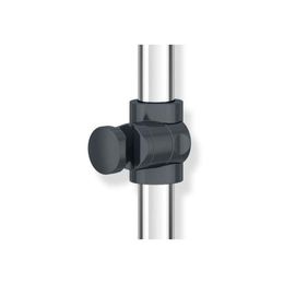 HEWI System 900 Duschhandlauf 900.35.4014092 1250 x 965 mm, Edelstahl verchromt, Polyamid hochgl&auml;nzend anthrazitgrau