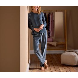 Tchibo - Web-Pyjama - Damen - Gr. 40 - dunkelblau