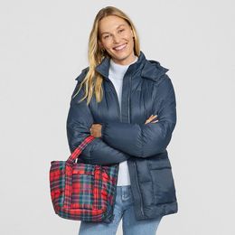 LANDS' END Ultraleichte verstaubare Wanderweight Daunen-Kapuzenjacke in Petite-Gr&ouml;&szlig;e, Damen, size: petite, Blau, Nylon, by Lands' End