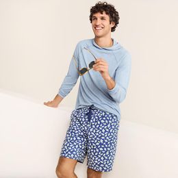 LANDS' END Badeshorts mit Hydroliner f&uuml;r Herren, 23 cm, Herren, size: regular, Blau, by Lands' End