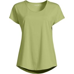 LANDS' END Shirt aus Baumwolle/Modal-Mix mit Ballett-Ausschnitt f&uuml;r Damen, Damen, size: regular, Gr&uuml;n, Baumwolle Modal, by Lands' End