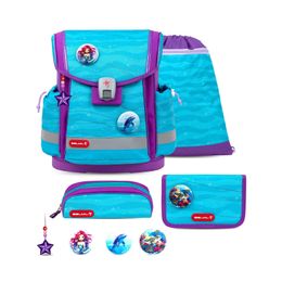 Belmil Rucksack Classy Plus ergonomisches Schulranzen-Set 5-teilig Tasche