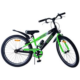 Volare Kinderfahrrad Sportivo Jungen 24 Zoll Kinderrad Gr&uuml;n Zwei Handbremsen