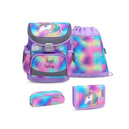 Belmil Mini-Fit ergonomisches Schulranzen-Set 4-teilig "Rainbow Color" mit Brustgurt