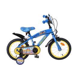 Volare Kinderfahrrad Rubble & Crew f&uuml;r Jungen 14 Zoll Kinderrad in Blau, Zwei Handbremsen