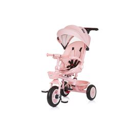 Chipolino Tricycle Marathon 2 in 1 Dreirad, Sitz umkehrbar, Gummir&auml;der, Dach rosa