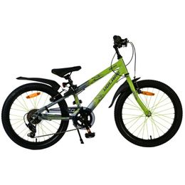 Volare Kinderfahrrad Rocky 20 Zoll Kinderrad in 7 G&auml;nge, Gr&uuml;n/Grau