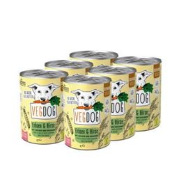 VegDog Nassfutter Senior Erbsen & Hirse Vorteilspack 400 g