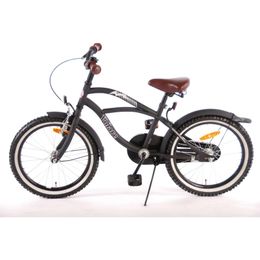 Volare Kinderfahrrad Black Cruiser f&uuml;r Jungen 18 Zoll Kinderrad in Schwarz