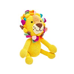 miniHeld Handgestrickter L&ouml;we "Lio" geh&auml;kelt Spielzeug 28 cm aus Baumwolle