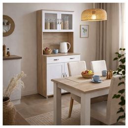 HTI-Living K&uuml;chenbuffet Sonoma/Wei&szlig; Blanca