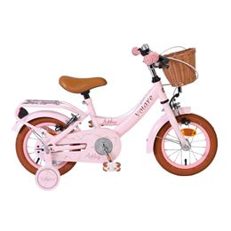 Volare Kinderfahrrad Ashley f&uuml;r M&auml;dchen 12 Zoll Kinderrad in Rosa, Zwei Handbremsen