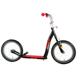 Volare Roller 16 Zoll Kinderrad in Schwarz Rot Tretroller