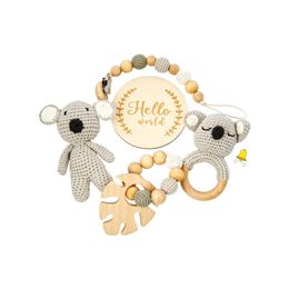 miniHeld Handgestrickter Koala Lako Geschenkbox zur Geburt oder Babyparty