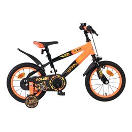 Volare Kinderfahrrad Strike f&uuml;r Jungen 14 Zoll Kinderrad in Orange
