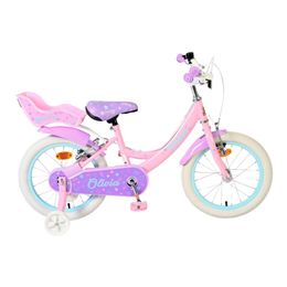 Volare Kinderfahrrad Olivia f&uuml;r M&auml;dchen 16 Zoll Kinderrad in Rosa, Zwei Handbremsen