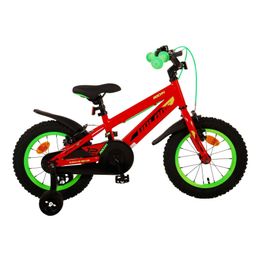 Volare Kinderfahrrad Rocky f&uuml;r Jungen 14 Zoll Kinderrad in Rot, Zwei Handbremsen
