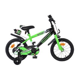 Volare Kinderfahrrad Sportivo f&uuml;r Jungen 14 Zoll Kinderrad in Gr&uuml;n Schwarz