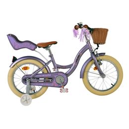 Volare Kinderfahrrad Blossom f&uuml;r M&auml;dchen 16 Zoll Kinderrad in Lila