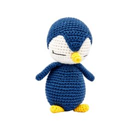 miniHeld Handgestrickter Pinguin geh&auml;kelt aus Baumwolle Spielzeug 16 cm