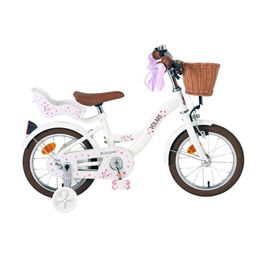 Volare Kinderfahrrad Blossom f&uuml;r M&auml;dchen 14 Zoll Kinderrad in Wei&szlig;