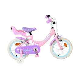 Volare Kinderfahrrad Olivia f&uuml;r M&auml;dchen 14 Zoll Kinderrad in Rosa, Zwei Handbremsen