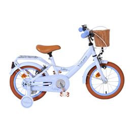 Volare Kinderfahrrad Ashley f&uuml;r M&auml;dchen 14 Zoll Kinderrad in Pastellblau, Zwei Handbremsen
