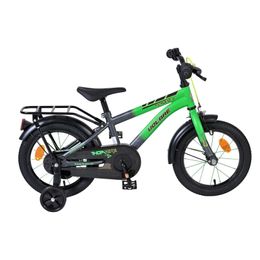 Volare Kinderfahrrad Thombike f&uuml;r Jungen 14 Zoll Kinderrad in Gr&uuml;n-Grau