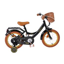 Volare Kinderfahrrad Ashley f&uuml;r M&auml;dchen 14 Zoll Kinderrad in Schwarz