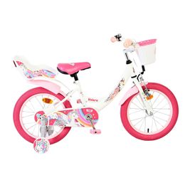 Volare Kinderfahrrad Unicorn f&uuml;r M&auml;dchen 16 Zoll Kinderrad in Wei&szlig;