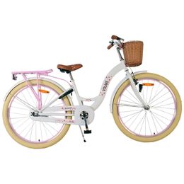 Volare Kinderfahrrad Blossom f&uuml;r M&auml;dchen 26 Zoll Kinderrad in Wei&szlig;