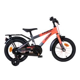 Volare Kinderfahrrad Thombike f&uuml;r Jungen 14 Zoll Kinderrad in Orange-Grau