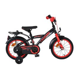 Volare Kinderfahrrad Thombike f&uuml;r Jungen 14 Zoll Kinderrad in Schwarz Rot