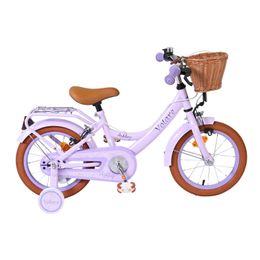 Volare Kinderfahrrad Ashley f&uuml;r M&auml;dchen 14 Zoll Kinderrad in Lila, Zwei Handbremsen
