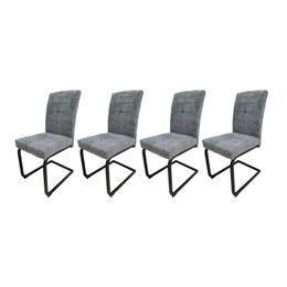 HTI-Living Schwingstuhl 4er Set Kinsey Grau