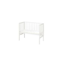 Roba Beistellbett 2in1 'safe asleep&reg;' mit Barriere & Matratze - f&uuml;r alle Elternbetth&ouml;hen - Holz wei&szlig;