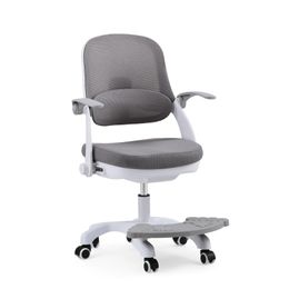 hjh OFFICE Kinderdrehstuhl Kiddy Smart Step Stoff / Netzstoff mit abklappbaren Armlehnen